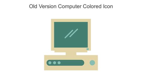 Old Version Computer Colored Icon In Powerpoint Pptx Png And Editable