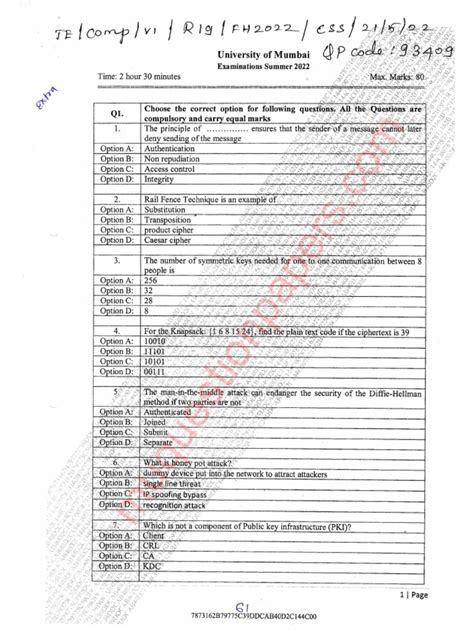 Be Computer Engineering Semester 6 2022 May Cryptography System Securityrev 2019 C