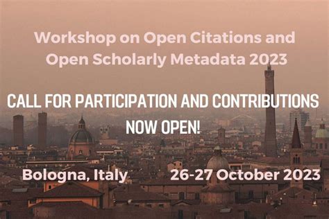 Workshop On Open Citations And Open Scholarly Metadata 2023 Fair Impact