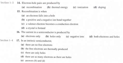 Solved Section 1 314 Electron Hole Pairs Are Produced By