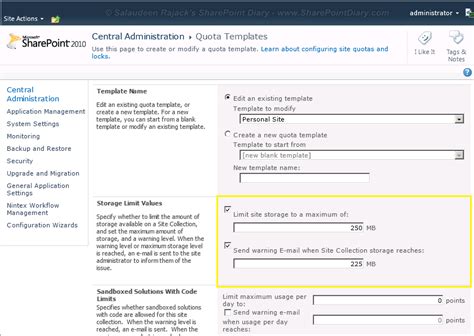Sharepoint Quotas And Locks Sharepoint Diary