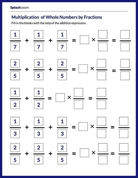 Whole Numbers And Fractions Worksheets Whole Numbers Fraction Math