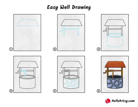Easy Well Drawing Helloartsy