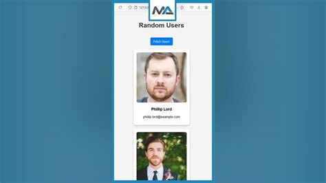 Fetch Random User Data In 60 Seconds ⏱️ Html Css Javascript Shorts Youtube