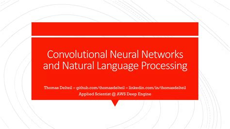 Convolutional Neural Networks And Natural Language Processing Ppt