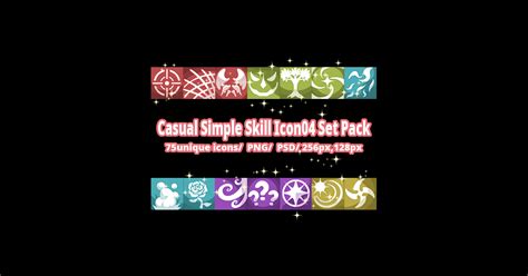 Casual Simple Skill Icon04 Set Pack 2d Icons Unity Asset Store