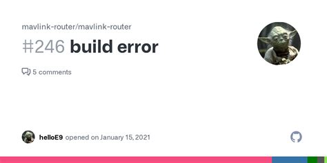 build error · issue 246 · mavlink router mavlink router · github