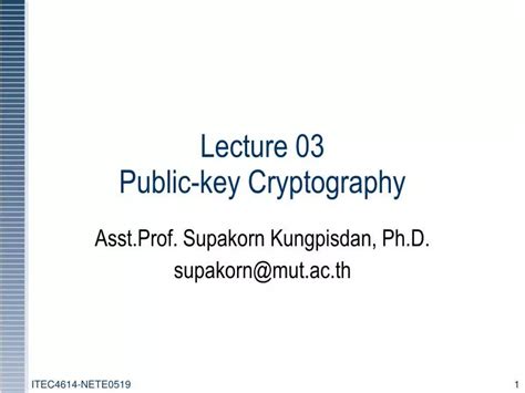Ppt Lecture 03 Public Key Cryptography Powerpoint Presentation Free
