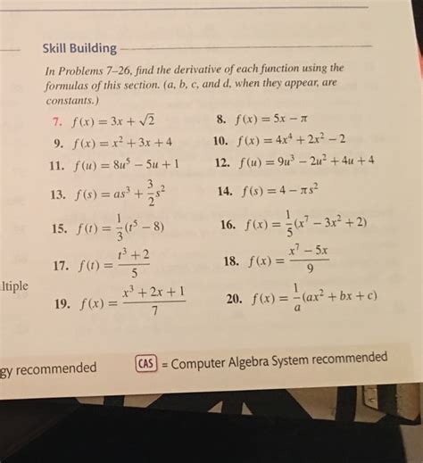 Solved Find The Derivative Of Each Function Using The