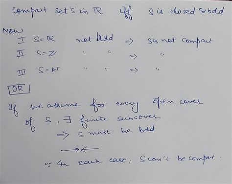 Define A Compact Set Use Your Definition To Prove Thatt I The Set R Is Not Compact