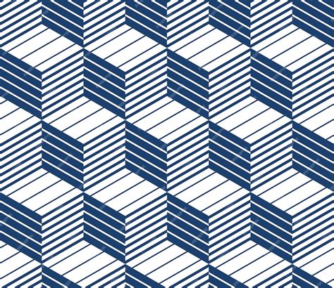 Premium Vector 3d Cubes Seamless Pattern Vector Background Lined Dimensional Blocks
