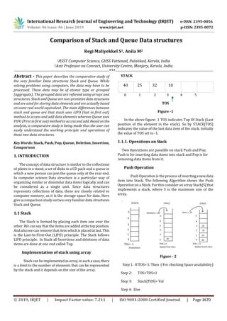 IRJET Comparison Of Stack And Queue Data Structures PDF