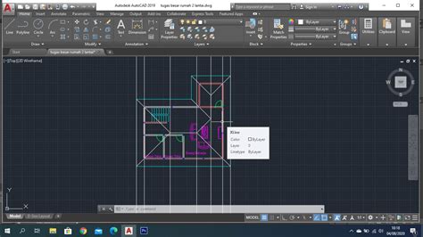 Cara Membuat Denah Rencana Atap Autocad Modern Minimalis