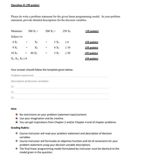 solved question 1 50 points please do write a problem