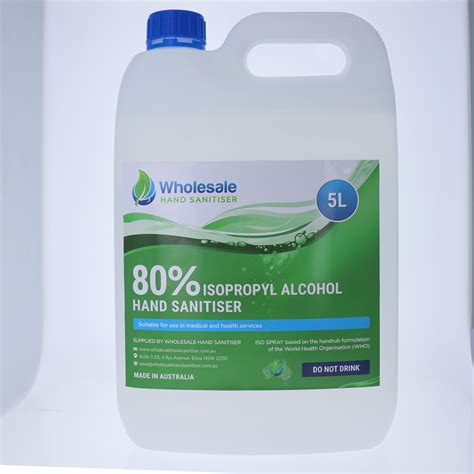 Whs Hand Sanitiser 80 Alcohol 5000ml Beauty Mania
