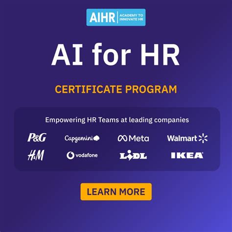 Artificial Intelligence For Hr Certificate Program Aihr Academy