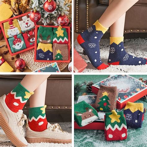 스마트보이 4종세트xm 털빠짐없는 크리스마스 고급 수면양말 트리장식 데코 선물 종이opp포장크리스마스선물크리스마스수면양말겨울수면양말털빠짐없는수면양말성탄절