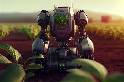 Agriculture Robotic And Autonomous Car Working In Smart Farm Future 5g