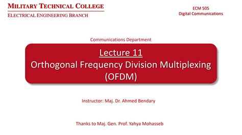 Solution Lecture 11 Orthogonal Frequency Division Multiplexing Ofdm
