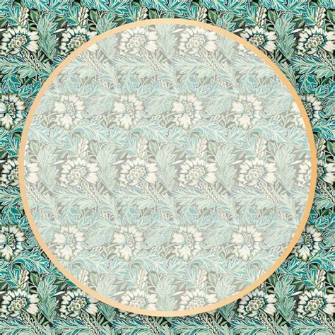Free Photo Floral Frame Vector William Morris Pattern Vintage