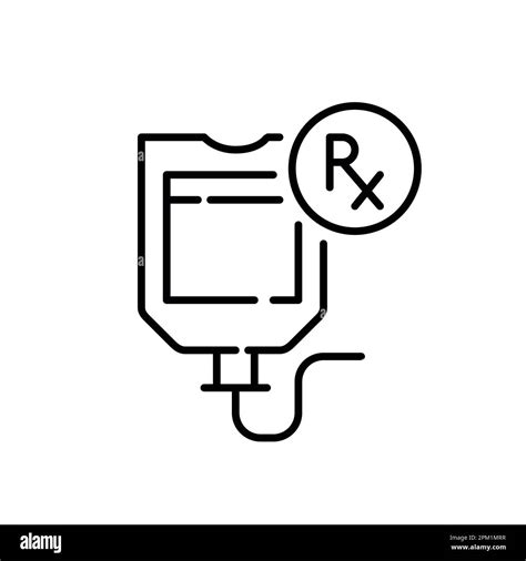 Prescription Drug For Iv Fluid Medication Administration Pixel Perfect Editable Stroke Icon