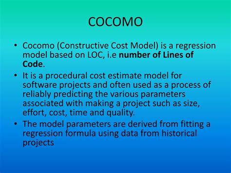 Software Engineering 10 Software Cost Estimation Cocomo Pptx