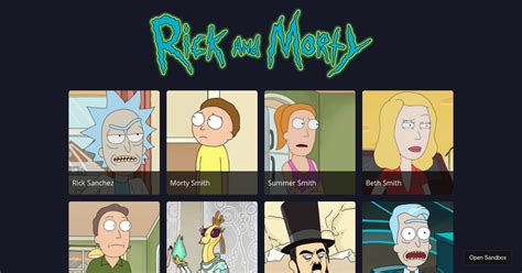 Rick Y Morty Codesandbox