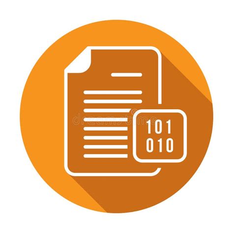 Binary Code Coding Document File Internet Page Web Icon Vector Icon Stock Illustration