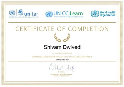 Shivam Dwivedi On Linkedin Happy To Share That I Have Completed Specialized Module On Human Health