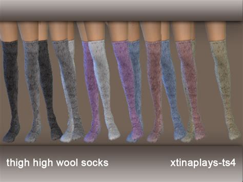 The Sims Resource Thigh High Wool Socks Wool Socks Thigh Highs Thighs