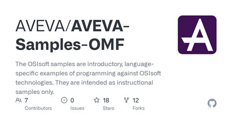 GitHub AVEVA AVEVA Samples OMF The OSIsoft Samples Are Introductory