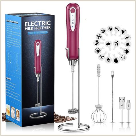 Ximu Milk Frother Handheld Usb Rechargeable 3 Speeds Mini Electric