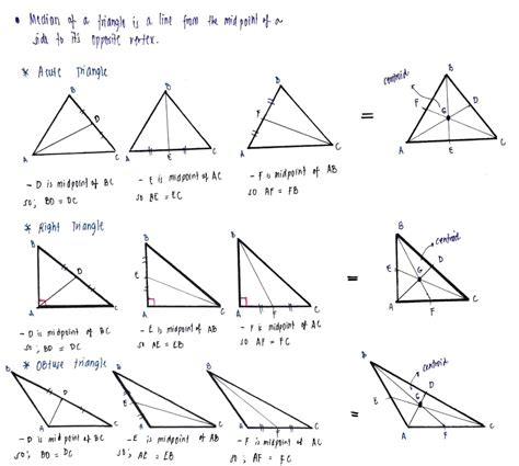 Solved 10 In A Triangle A Median Is A Line Segment From The Midpoint Of Course Hero