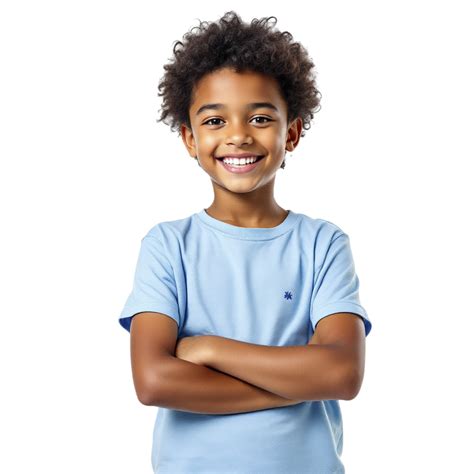 Ein Jung Junge Mit Seine Waffen Gekreuzt Stehen Im Vorderseite Von Ein