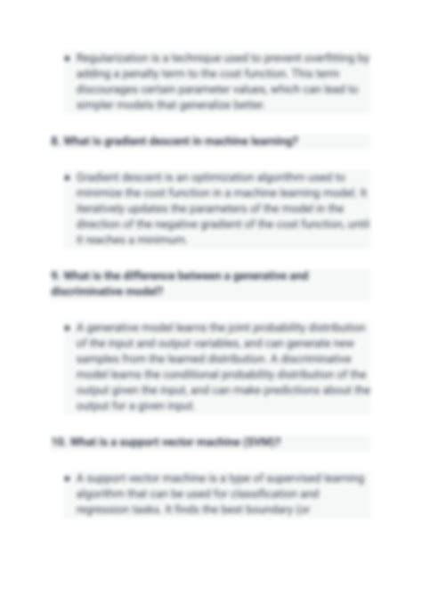 SOLUTION Top Machine Learning Interview Questions With Answers