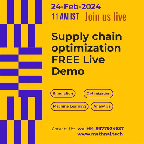 Learn Supply Chain Optimization With Mathnal On 24 Feb 2024 Krish