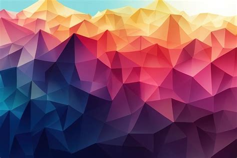 Premium Photo Colorful Triangular Abstract Background Abstract