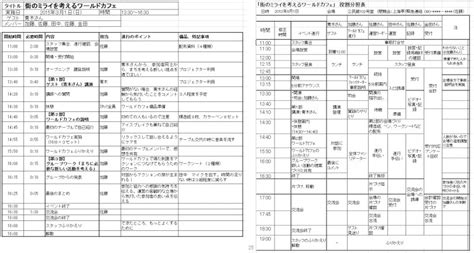 舞台 進行 表 テンプレート englshep