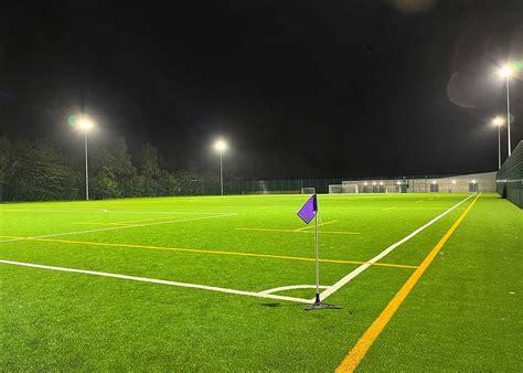 Floodlight Installation At Football Pitch Surfacelux