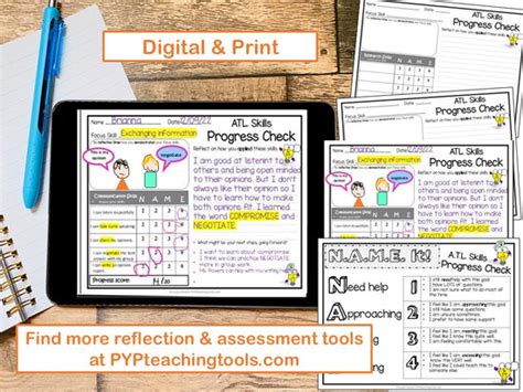 Ib Pyp Assessment Rubrics For The Approaches To Learning Skills Pyp Teaching Tools