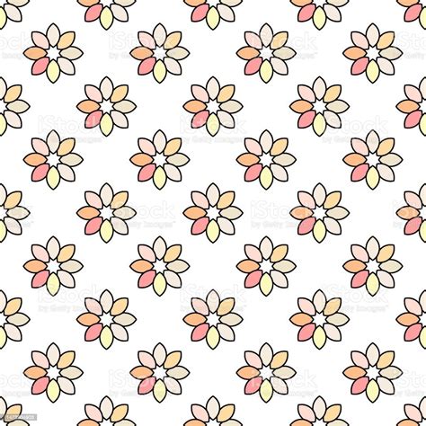 파스텔 벡터는 베이지색 꽃의 매끄러운 반복 패턴입니다 직물 섬유 엽서 월페이퍼에 적합 0명에 대한 스톡 벡터 아트 및 기타 이미지 Istock