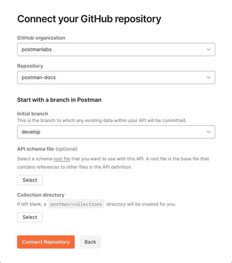 Connect To A Cloud Hosted Git Repository In The Postman Api Builder