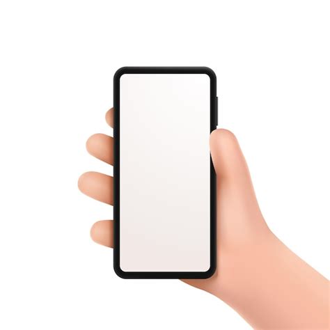 손 잡고 스마트 폰의 전면 모습 무료 사진