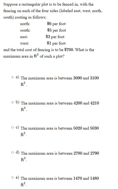 Solved Suppose A Rectangular Plot Is To Be Fenced In With Chegg