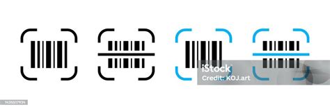 바코드 스캔 아이콘 벡터 아이콘 세트 바코드 기호 디지털 스캐닝 바코드 그림 바코드에 대한 스톡 벡터 아트 및 기타 이미지 바코드 아이콘 바코드 스캐너 Istock