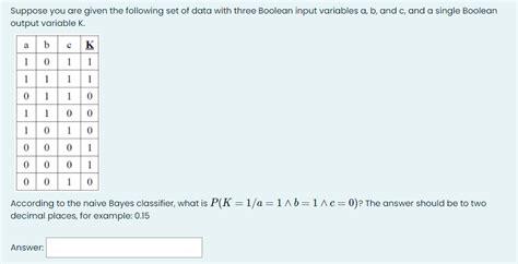 Solved Suppose You Are Given The Following Set Of Data With