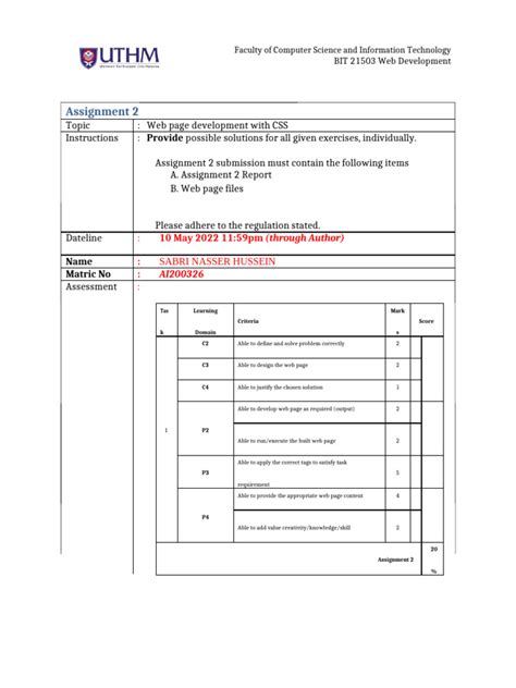 assignment2 report css sabri ai200326 pdf world wide web internet
