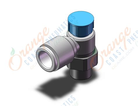 Smc As2211f 01 08sa Speed Control W Fitting Flow Control W Fitting Orange Coast Pneumatics