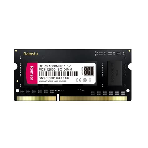 Ramsta GB DDR MHz Memory Bank Black