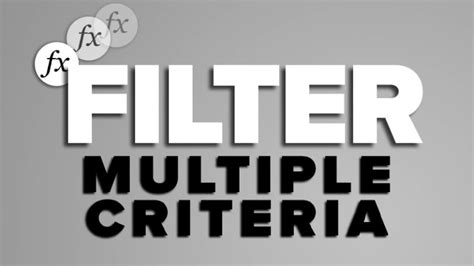 How To Use Excel Filter Function With Multiple Criteria Xelplus Leila Gharani